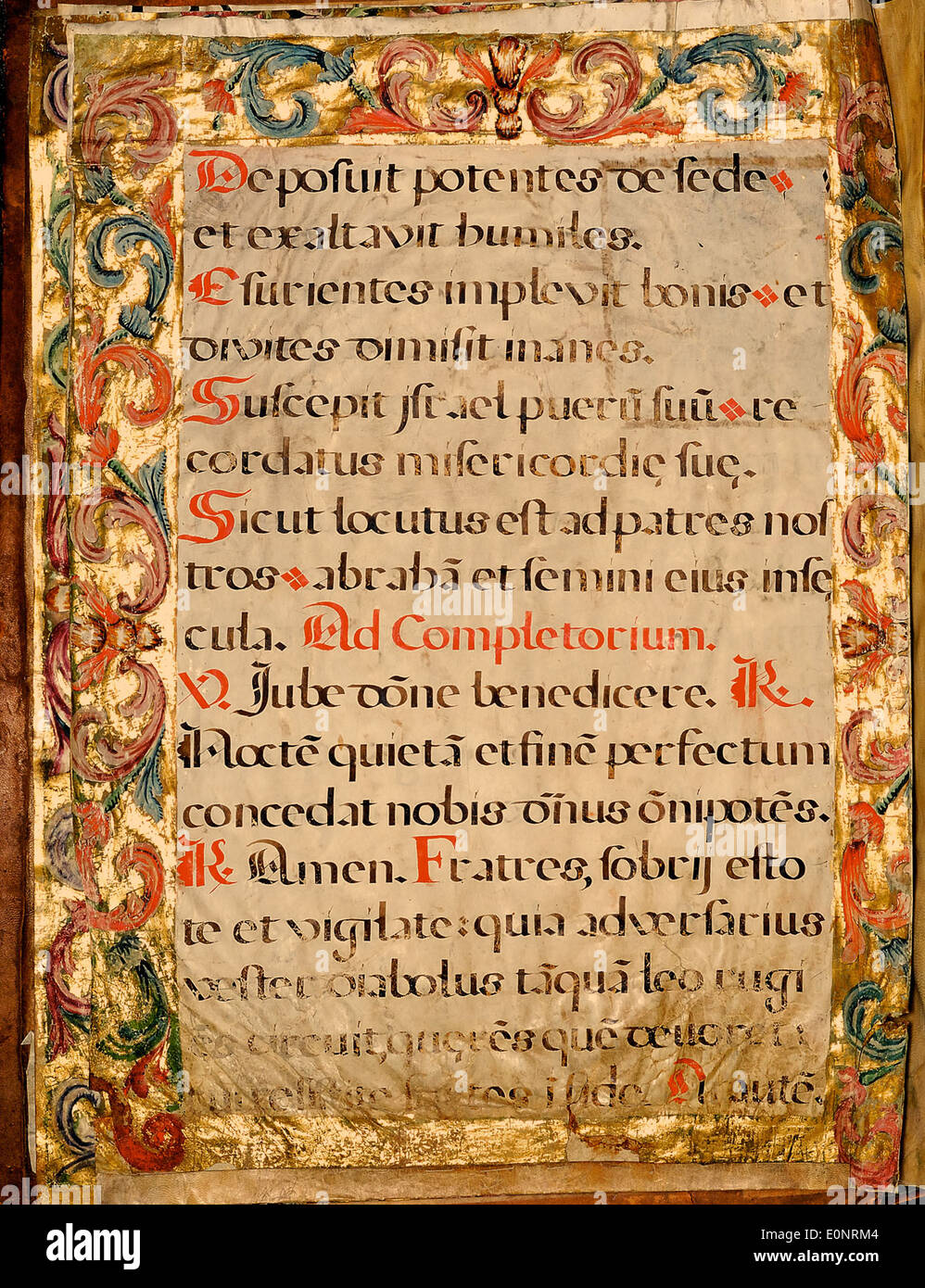 This image shows a page from a Spanish chant manuscript, illustrating ...