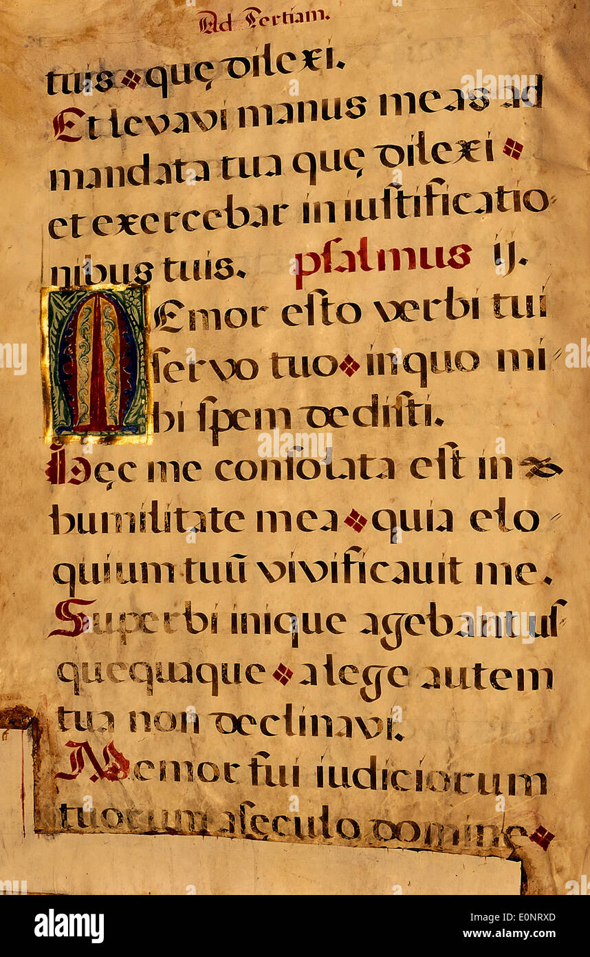 A historical page from a Spanish Chant Manuscript, dating back to the ...
