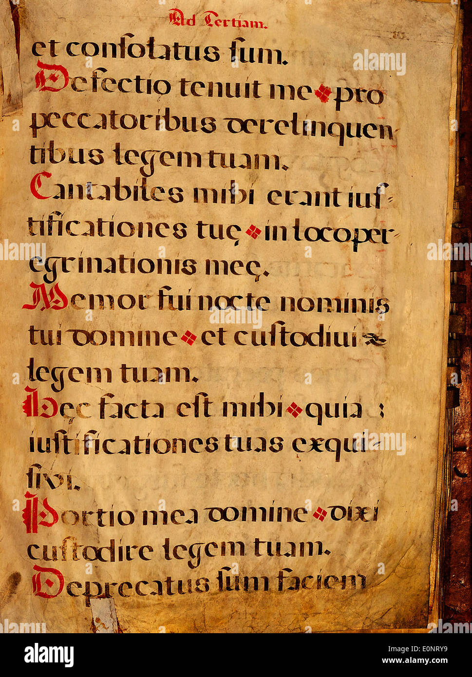 A page from a Spanish chant manuscript, showcasing medieval music ...