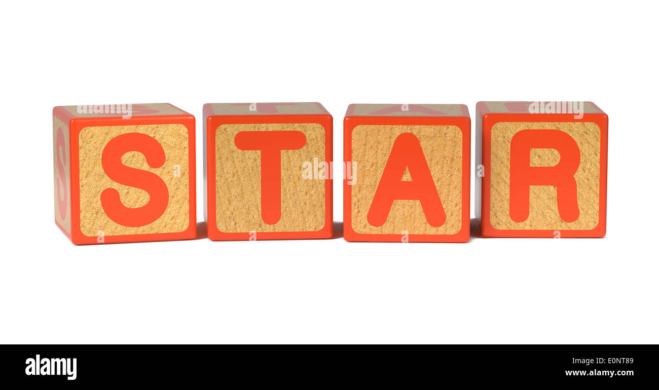 Star - Colored Childrens Alphabet Blocks Stock Photo - Alamy