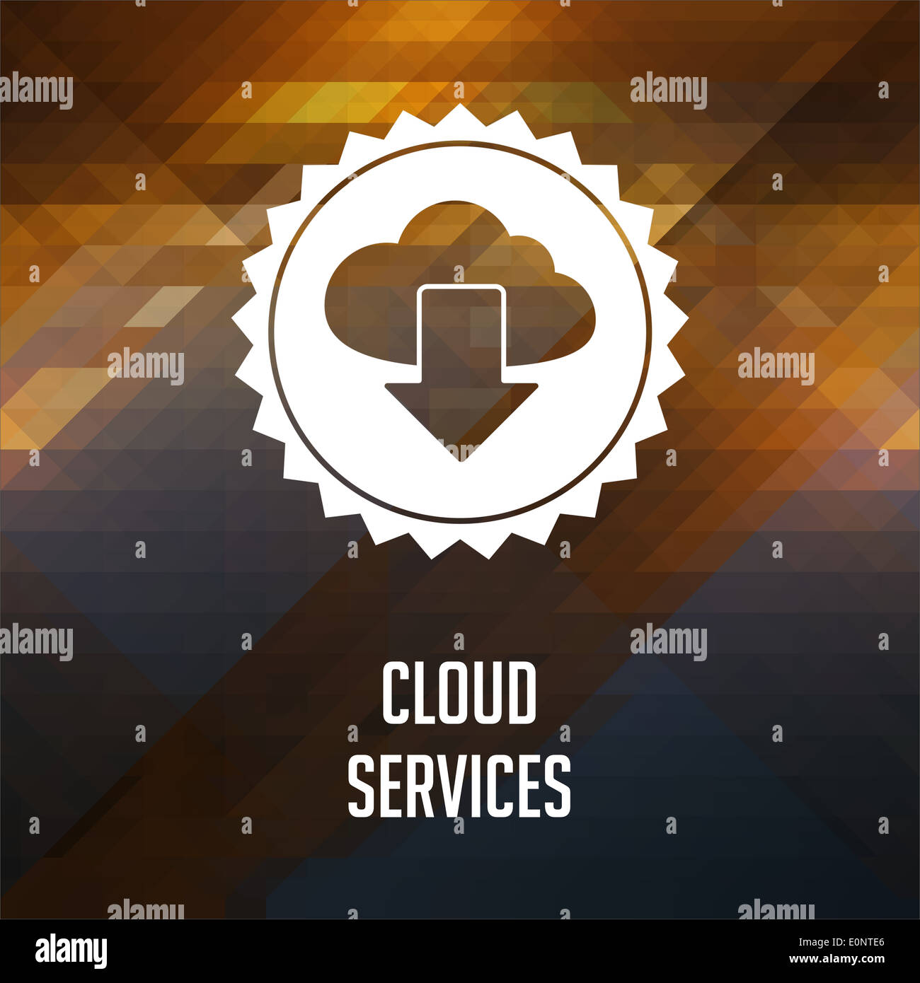 Cloud Services Concept on Triangle Background Stock Photo - Alamy