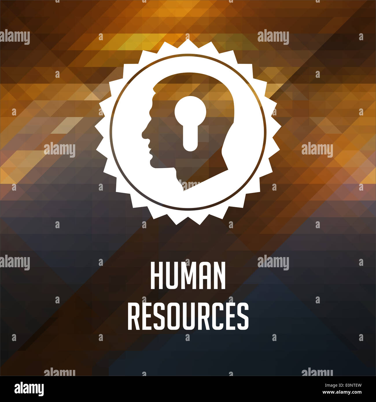 Human Resources on Triangle Background Stock Photo - Alamy