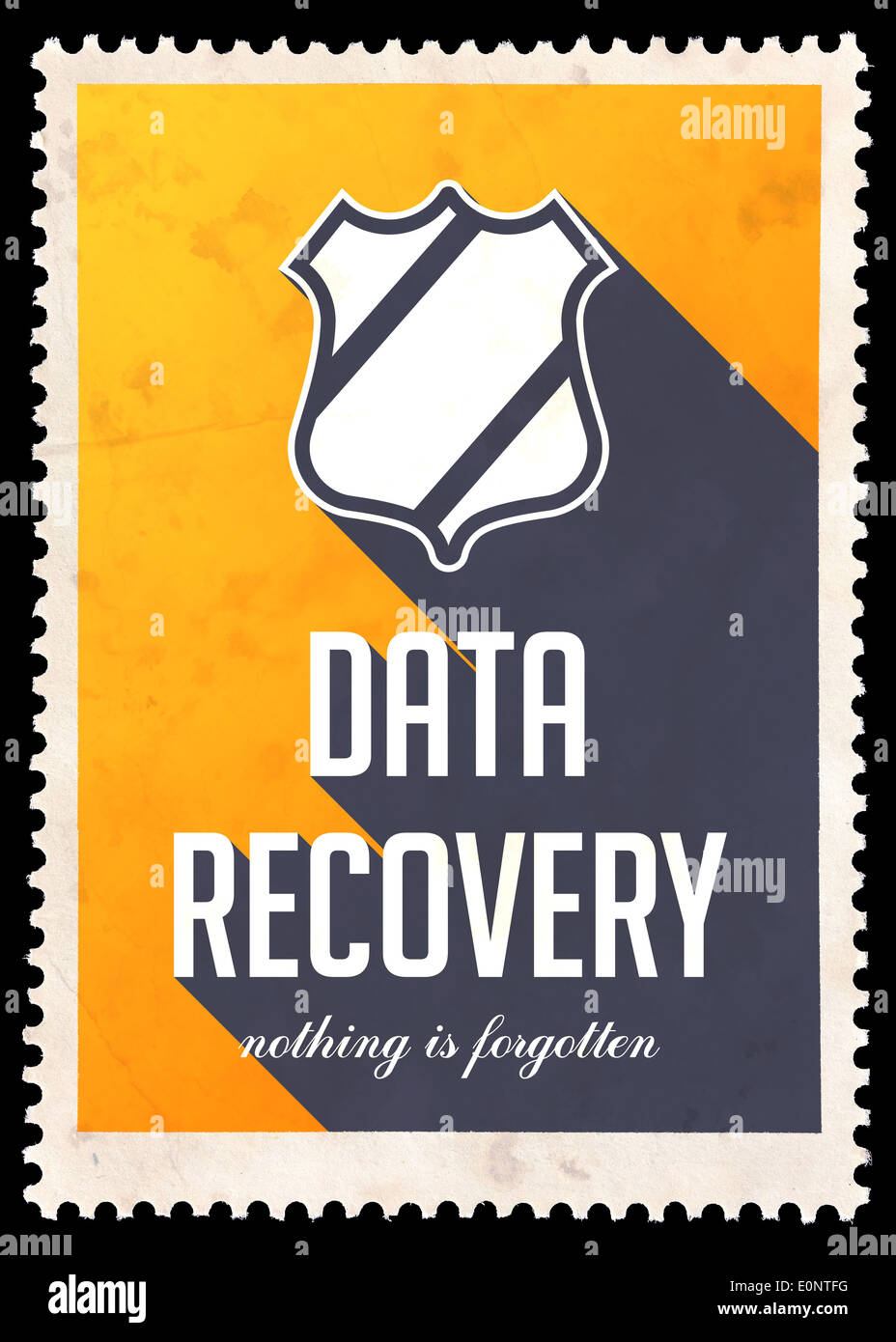 Data Recovery on Yellow in Flat Design Stock Photo - Alamy