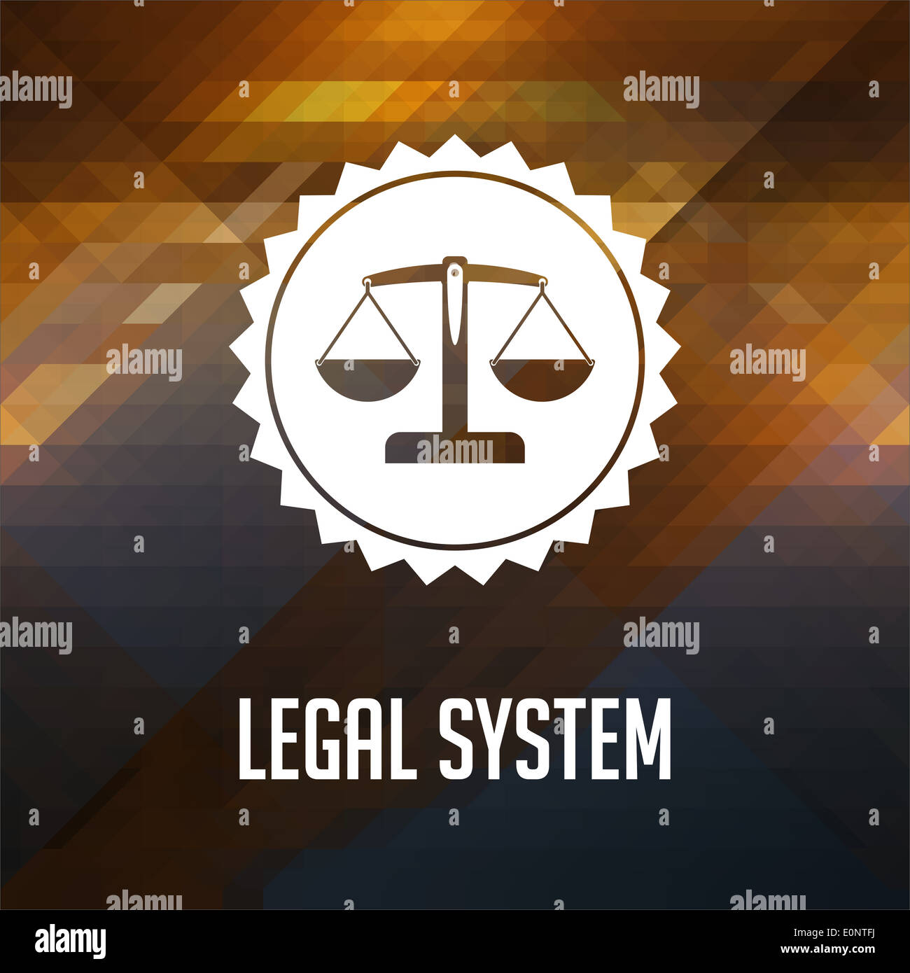 Legal System Concept on Triangle Background Stock Photo - Alamy