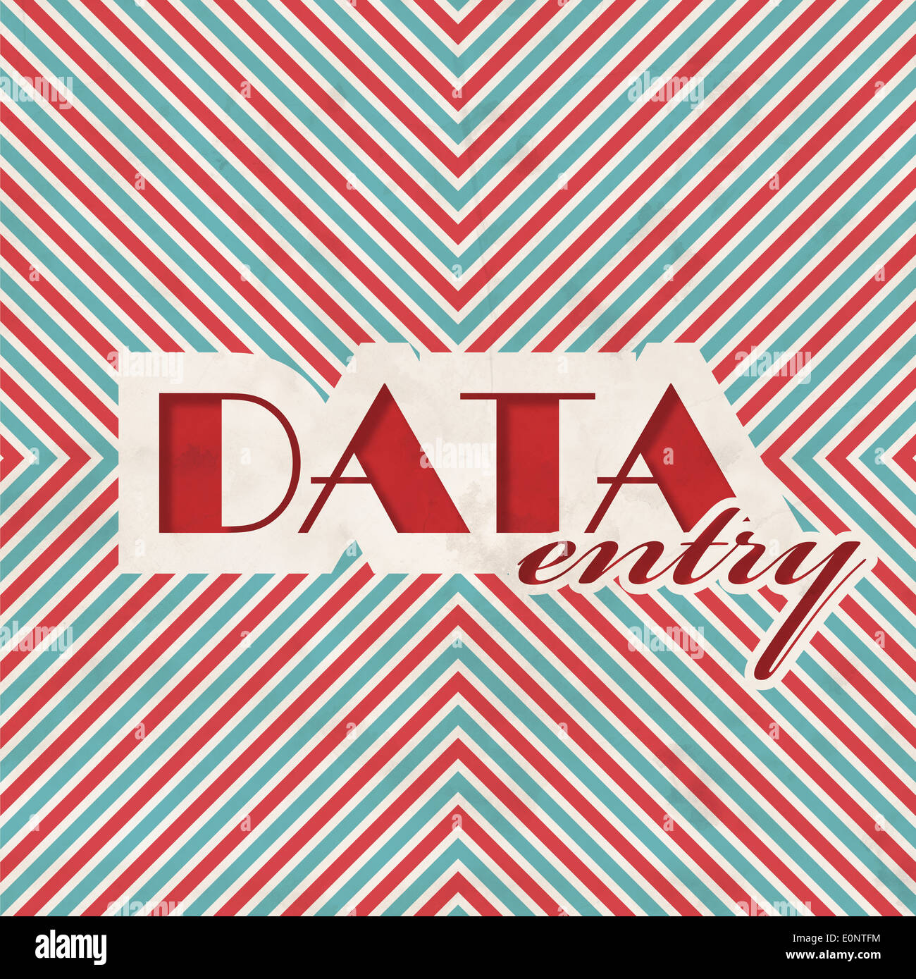 Data Entry Concept on Striped Background Stock Photo - Alamy