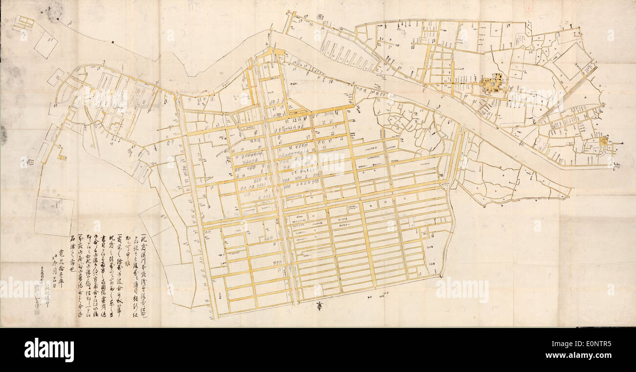 Plan of edo and its suburbs hi-res stock photography and images - Alamy