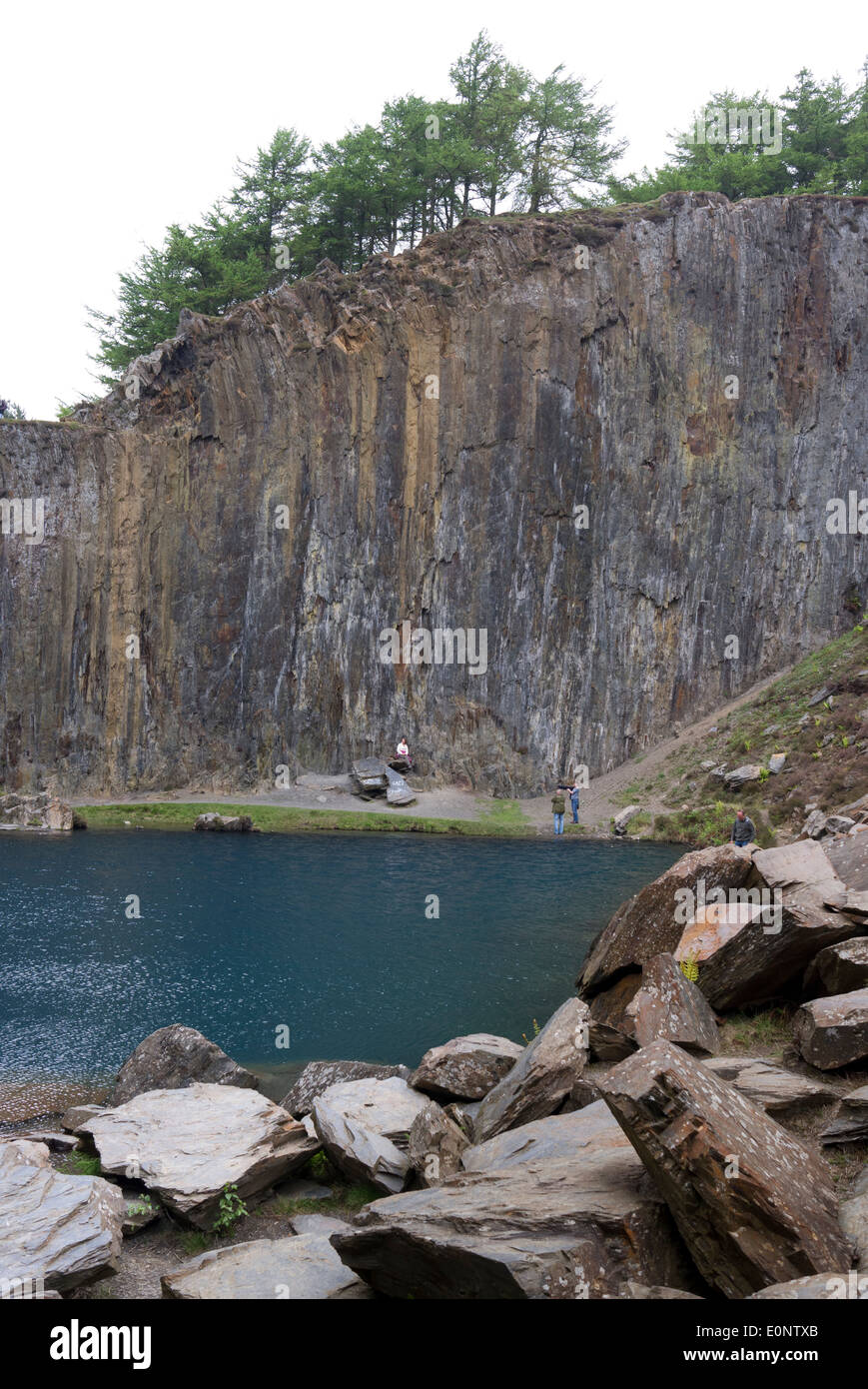 The Blue Lake Fairbourne wales Stock Photo - Alamy