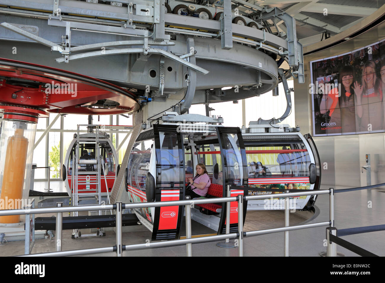 Emirates Air Line Cable Car terminus at Royal Victoria Dock, London ...
