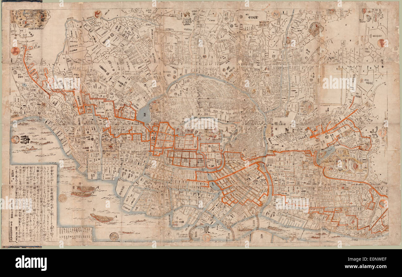 Edo era japan map hi-res stock photography and images - Alamy