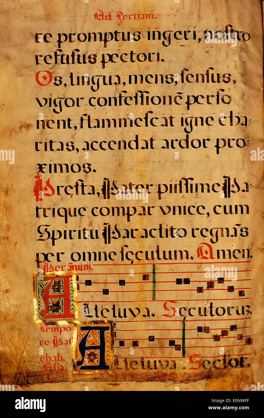 Gregorian chant manuscript hi-res stock photography and images - Alamy