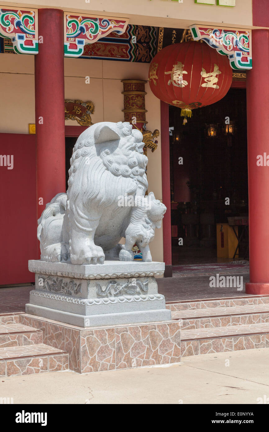 Lion statue at Teo-Chew Temple, Vietnamese and Taoist Temple in ...
