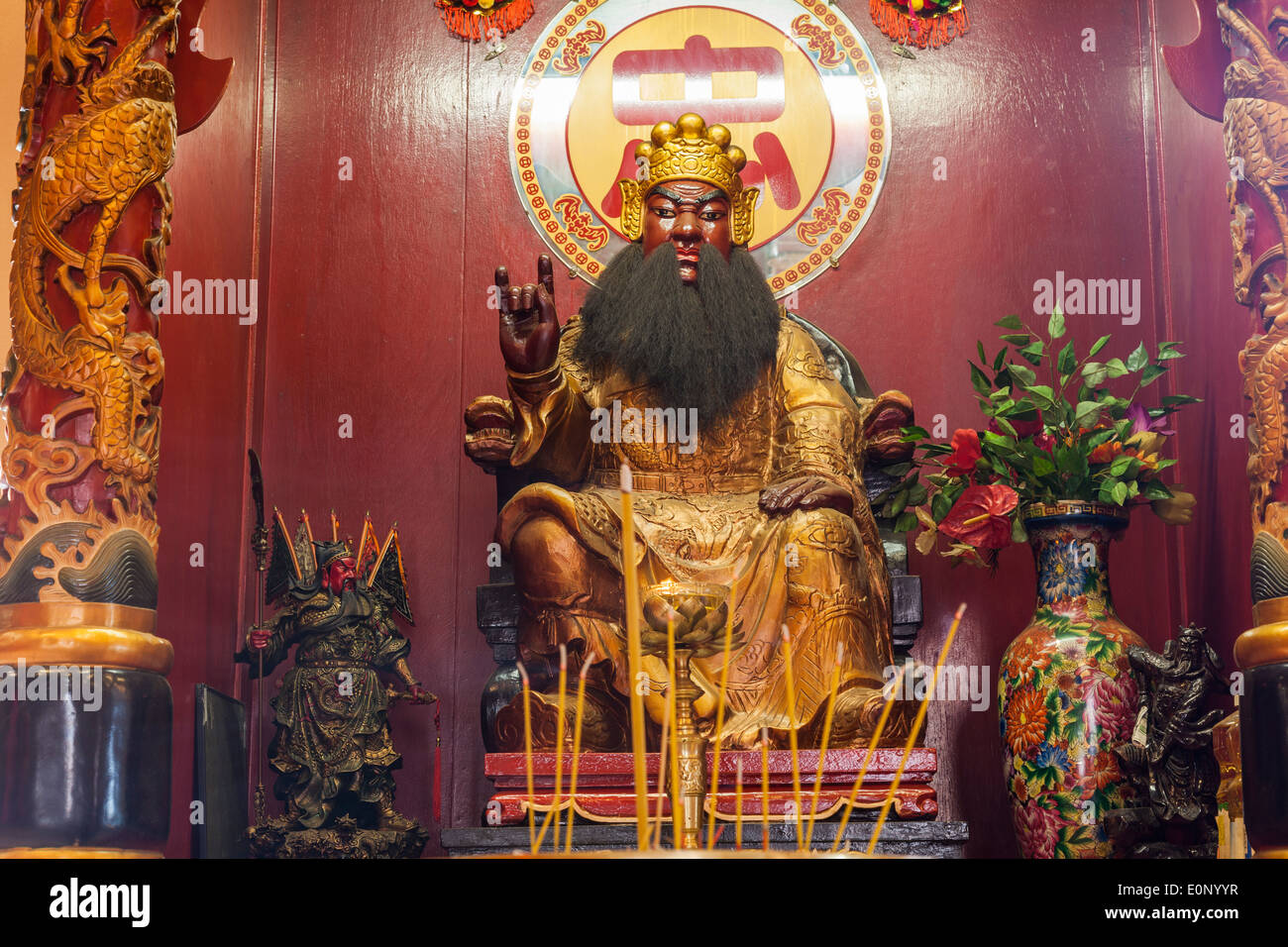 Kuan Ti statue at Teo-Chew Temple, Vietnamese and Taoist Temple in ...