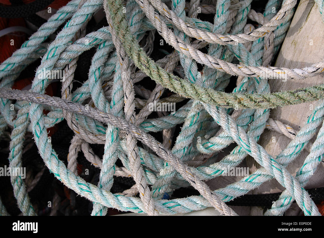 Ropes on harbour wall, St Ives, Cornwall Stock Photo - Alamy