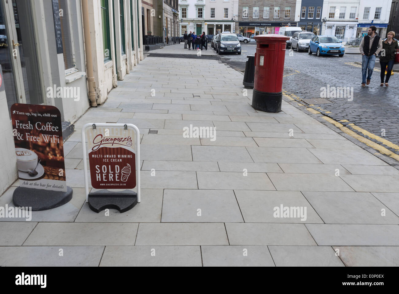 Marshalls Yorkshire stone paving slabs laid in new pavement works in ...