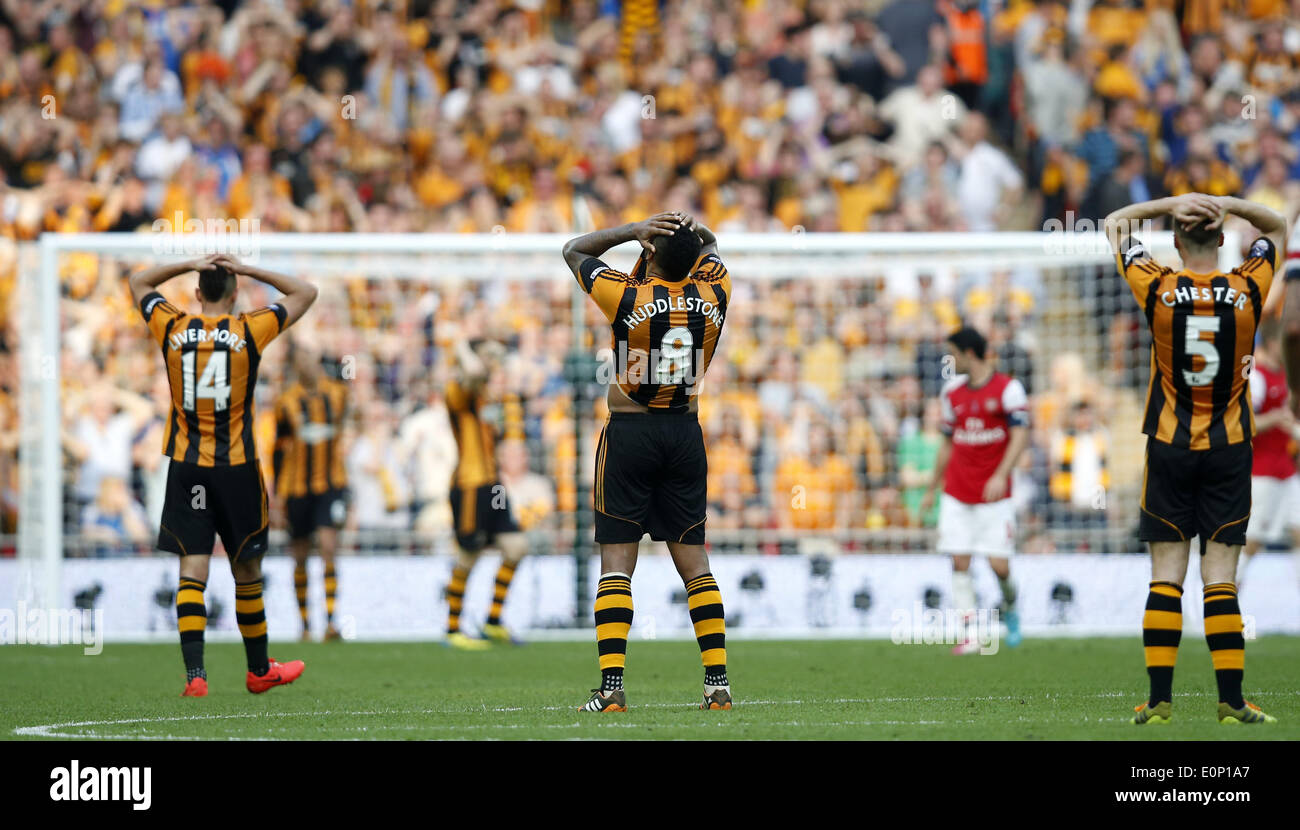 London, Britain. 17th May, 2014. Jake Livermore, Tom Huddlestone and ...