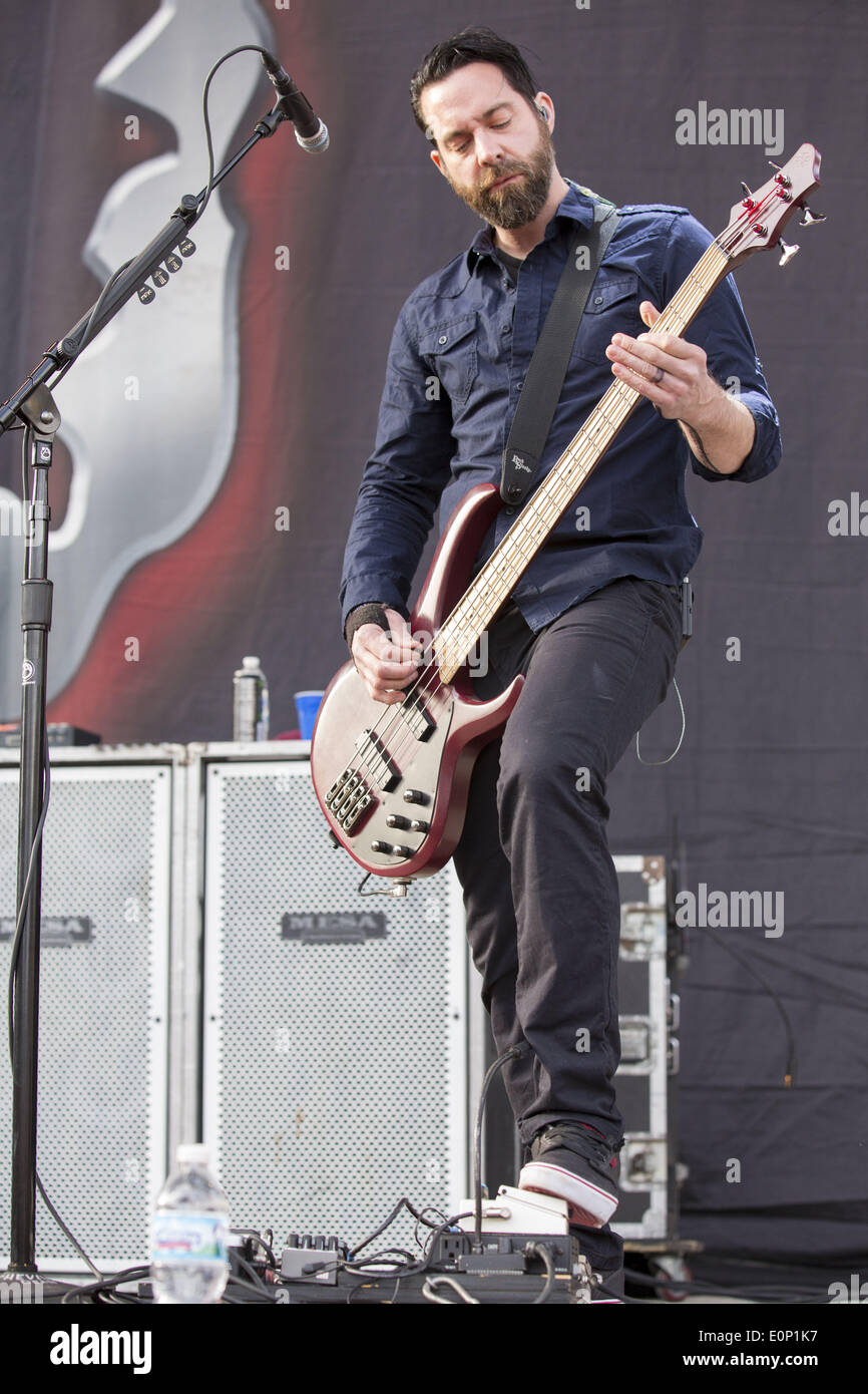 Columbus, Ohio, USA. 17th May, 2014. Bassist DEAN BERNARDINI of Stock ...