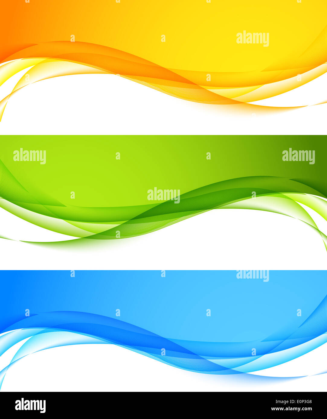 Set of wavy banners Stock Photo - Alamy