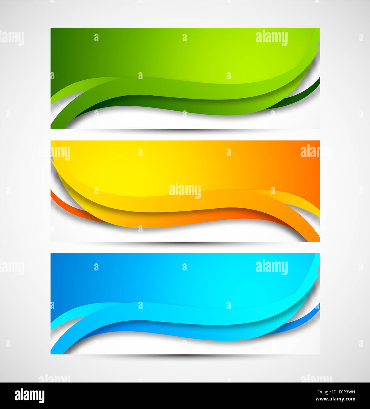 Set of wavy banners Stock Photo - Alamy