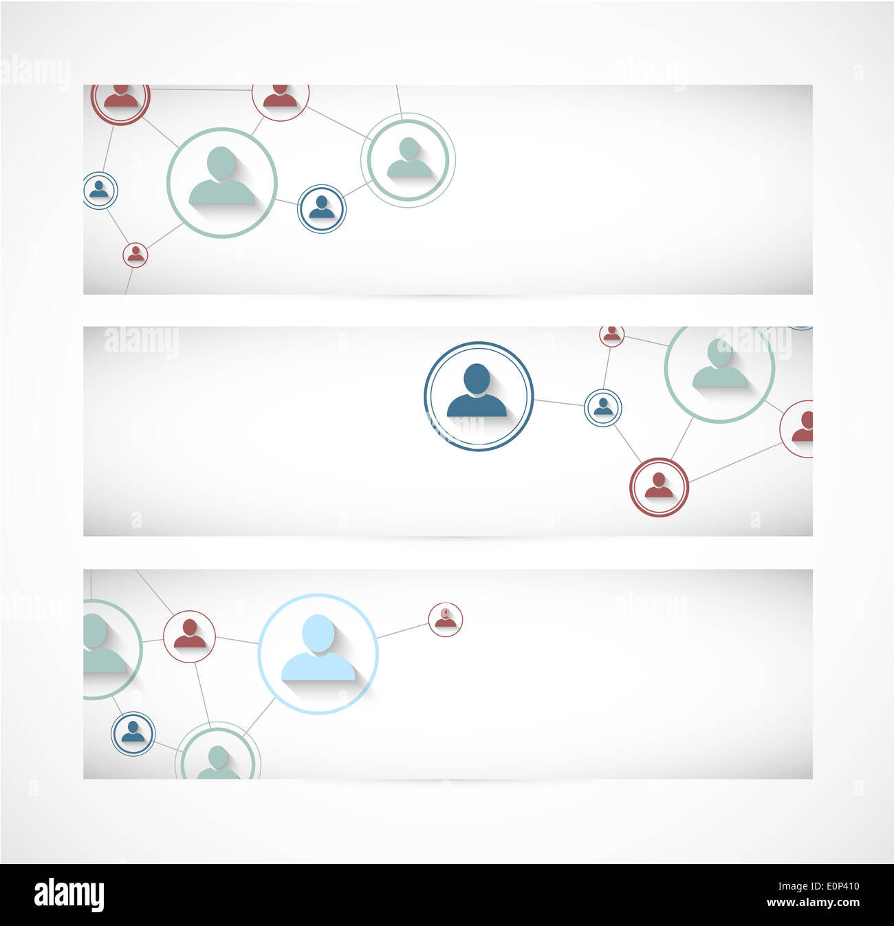 Set of social network banners Stock Photo - Alamy