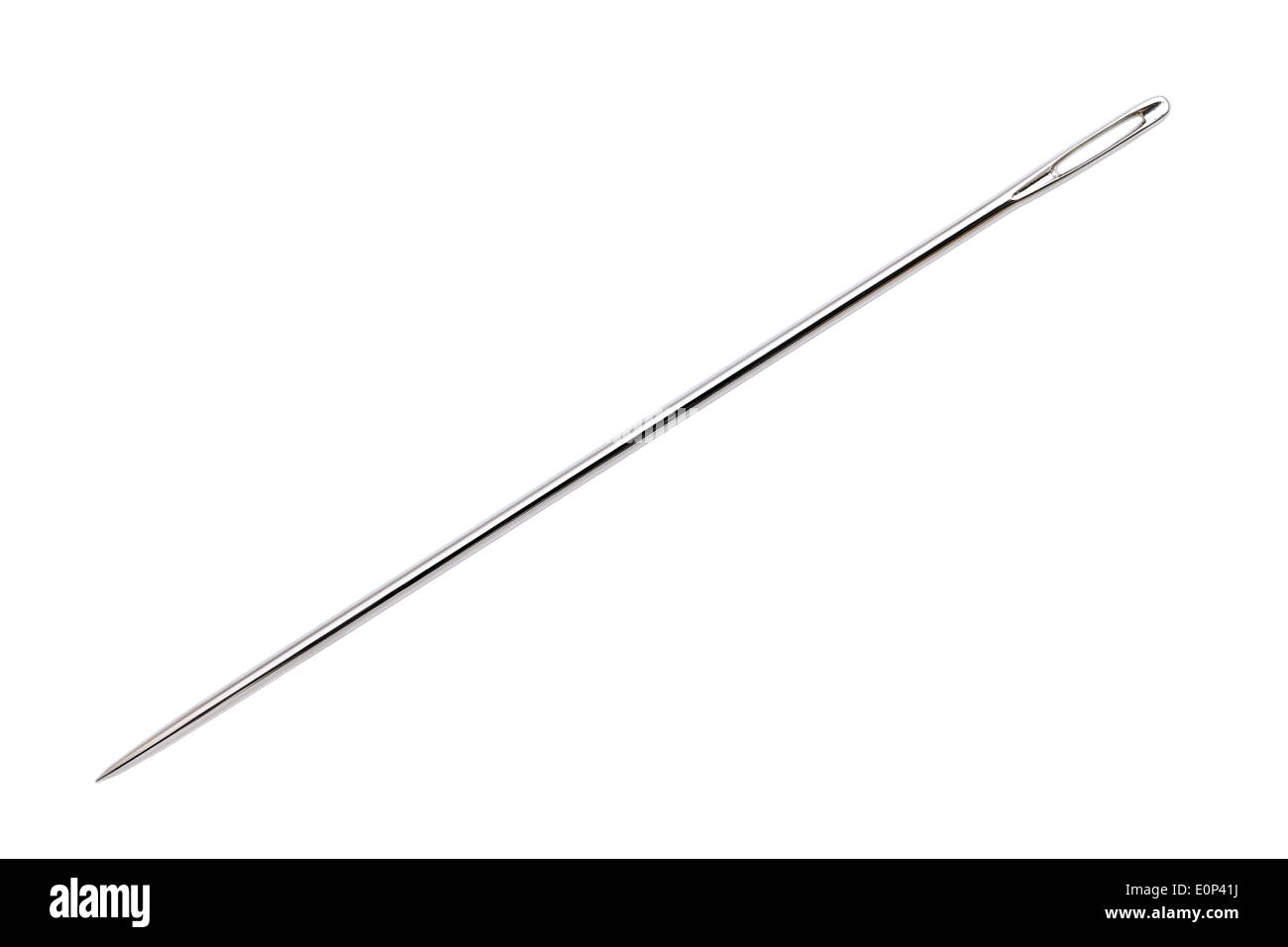 sewing needle on white background Stock Photo - Alamy
