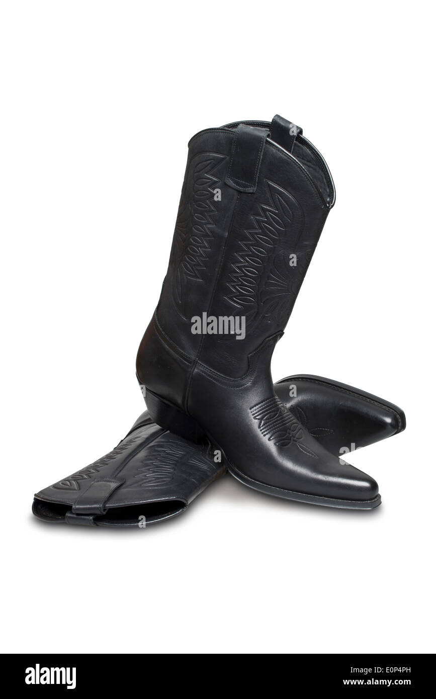 Cowboy boots isolated over white with clipping path Stock Photo - Alamy