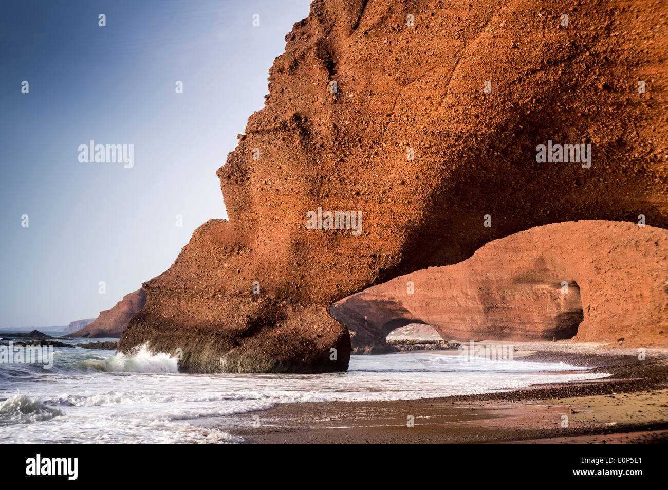 Morocco beach red cliff legzira hi-res stock photography and images - Alamy