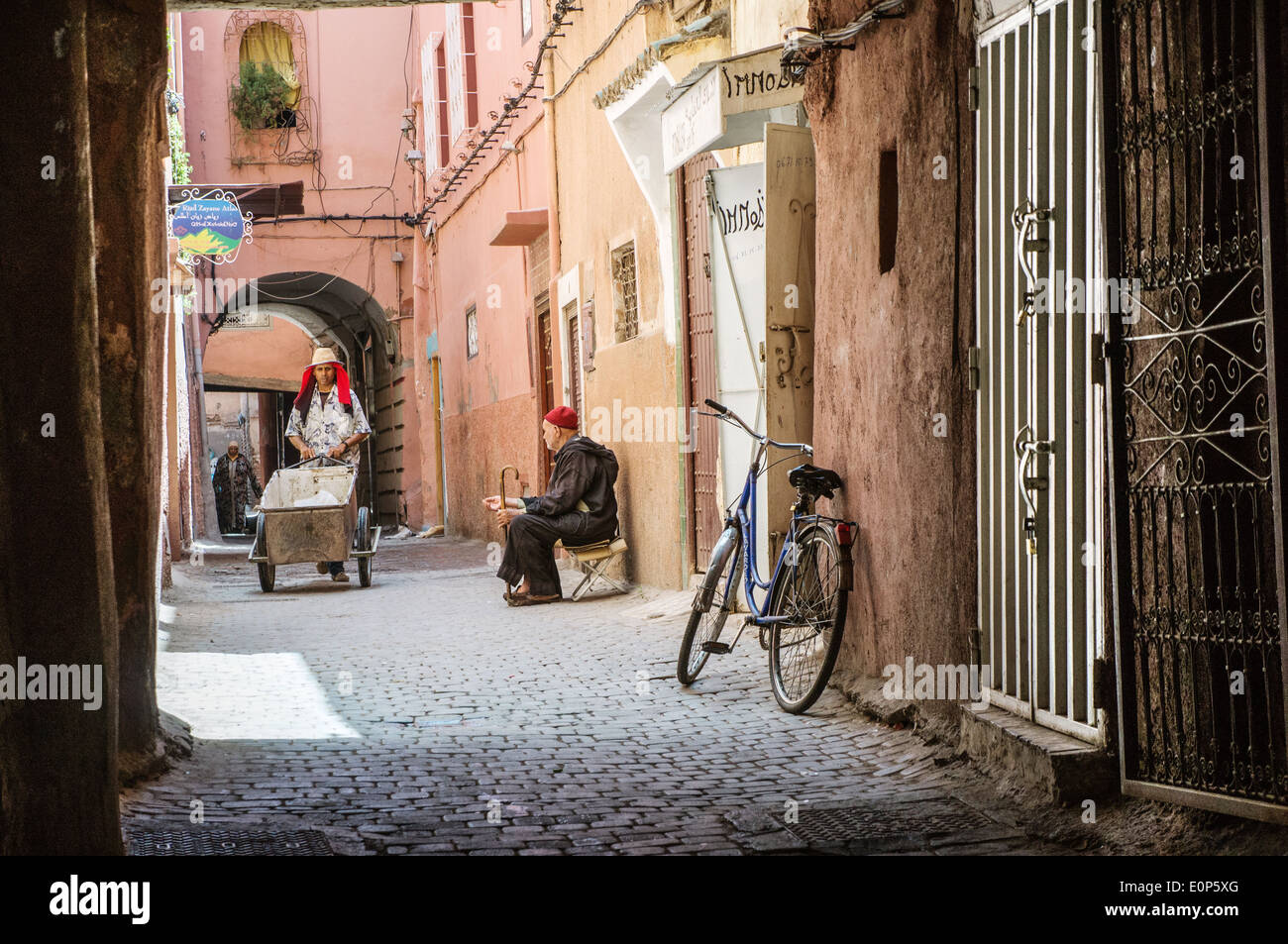 street of Medina Marrakech, Morocco, Africa Stock Photo - Alamy