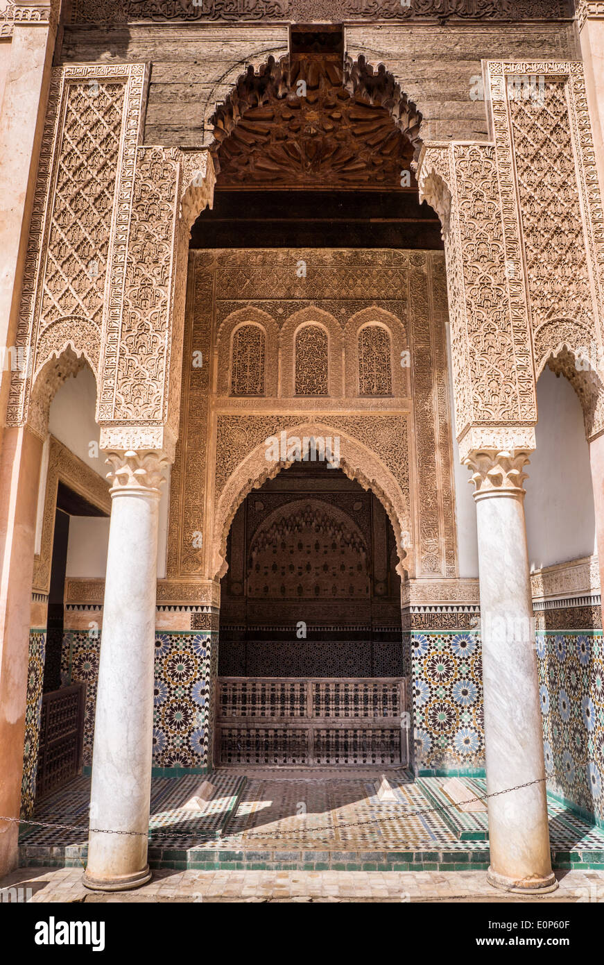 Pillar detail marrakesh morocco hi-res stock photography and images - Alamy