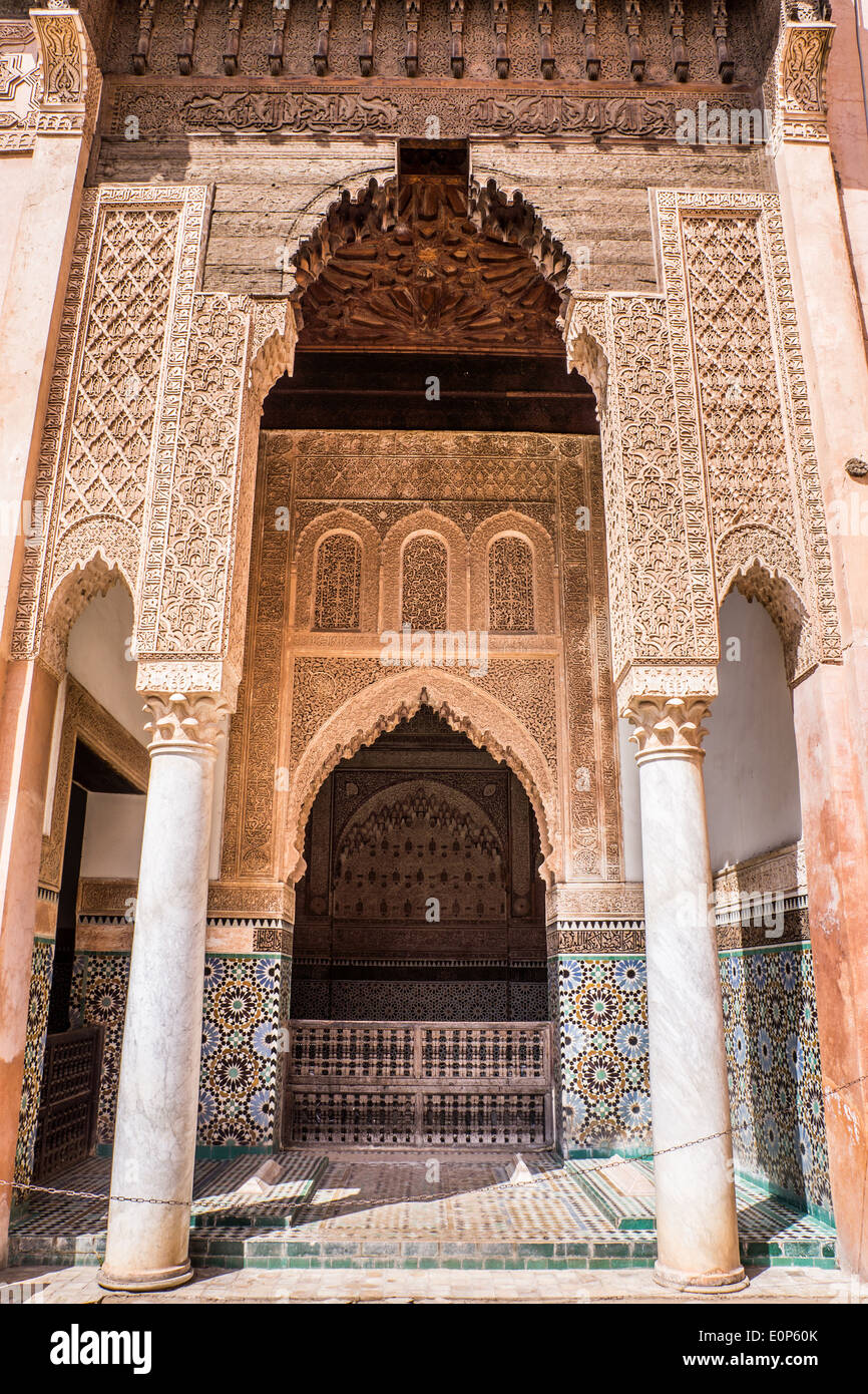 Pillar detail marrakesh morocco hi-res stock photography and images - Alamy