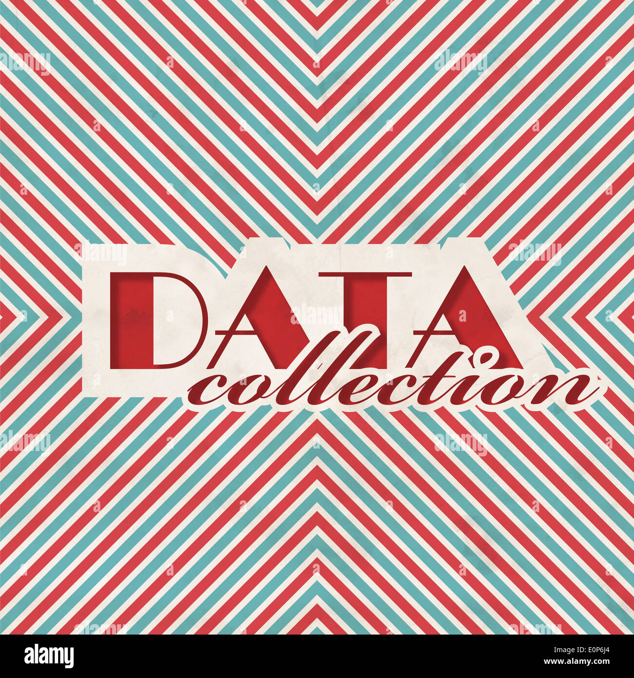 Data Collection. Retro Design Concept Stock Photo - Alamy