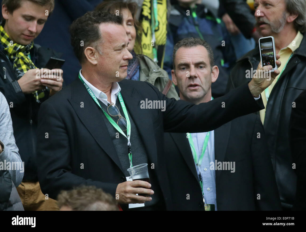 Berlin, Germany. 17th May, 2014. US actor Tom Hanks attends the DFB Cup ...
