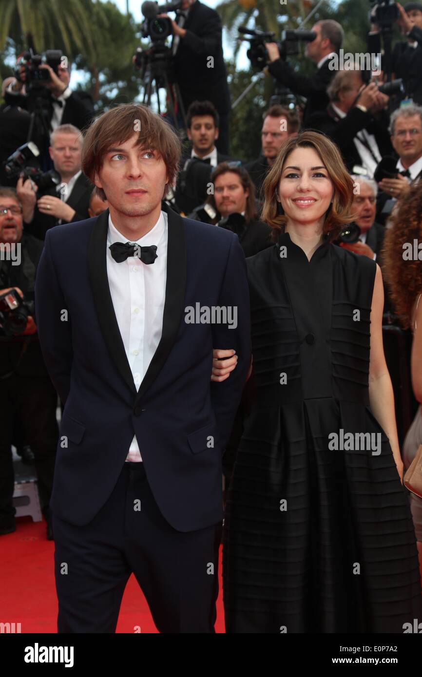 Cannes, France. 17th May, 2014. Director Sofia Coppola and husband ...