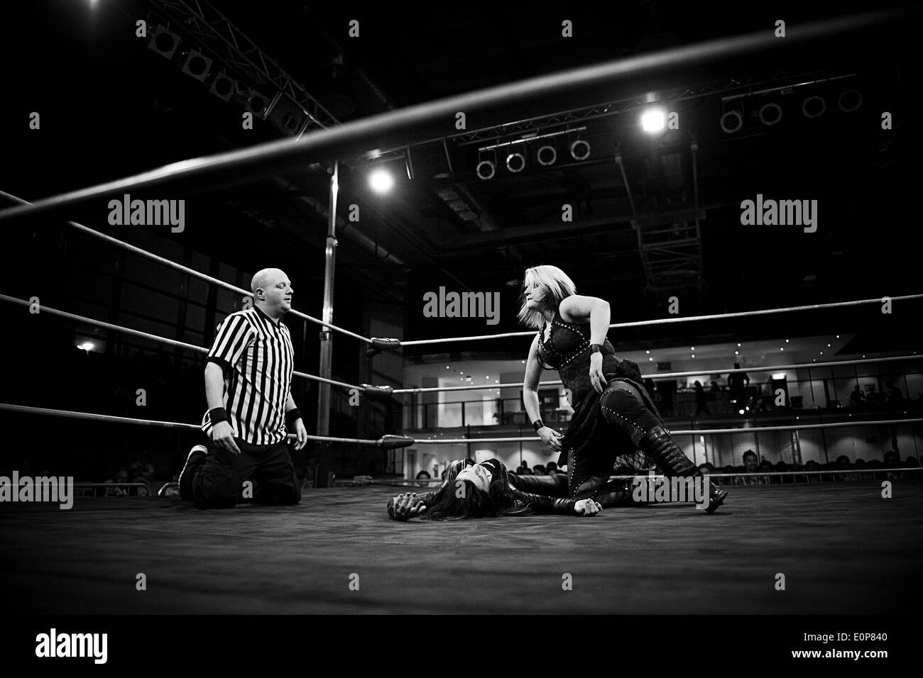 Female wrestling Black and White Stock Photos & Images - Alamy