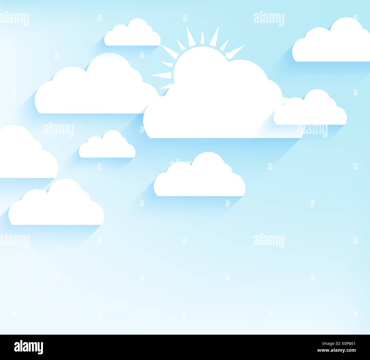 Sky background in flat style Stock Photo - Alamy