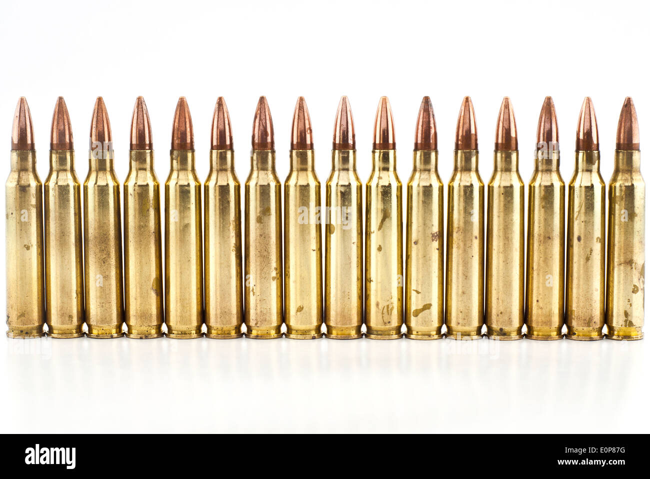 Cartridge 5.56 mm. caliber isolated Stock Photo - Alamy