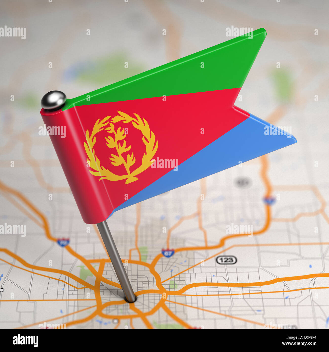 Eritrean flag map hi-res stock photography and images - Alamy