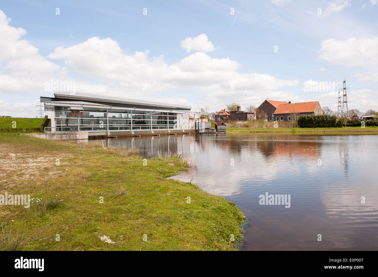 Water inlet of pumping station taken from low angle position Stock ...
