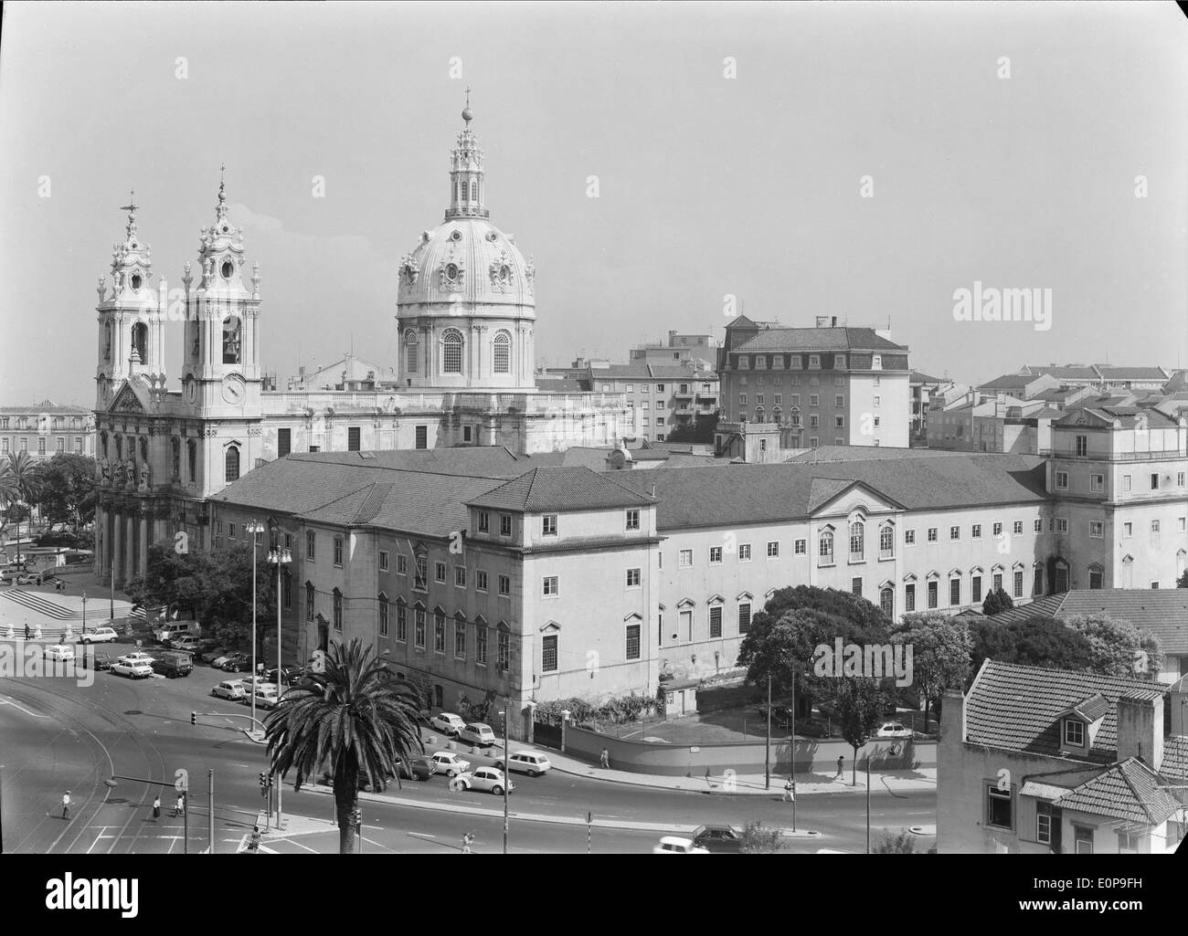 Basilica of estrela Black and White Stock Photos & Images - Alamy