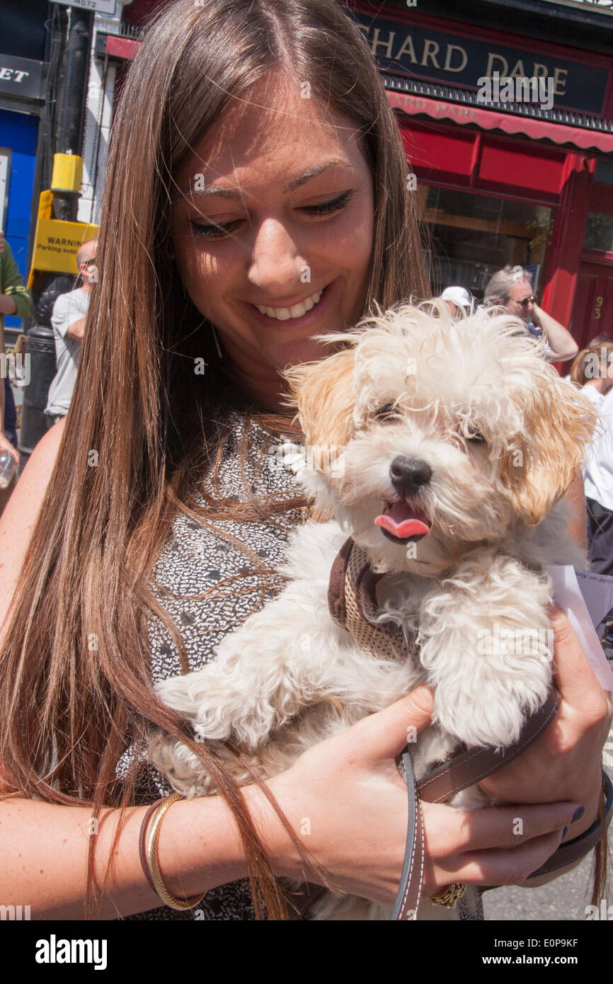 Primrose Hill, London, May 18th 2014. Katie Shemesh and her "Malitpoo ...