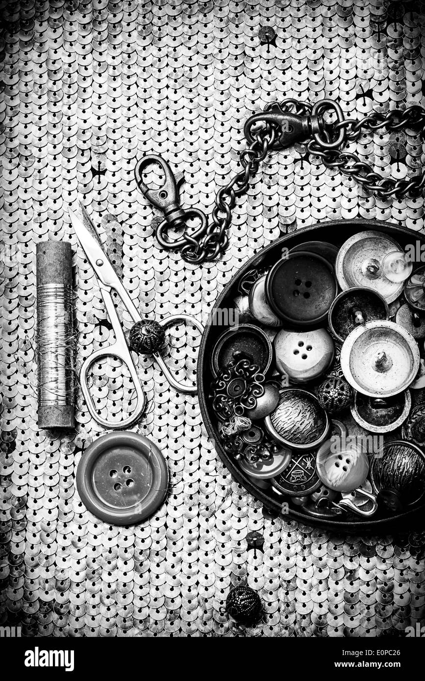 tools for sewing Stock Photo - Alamy