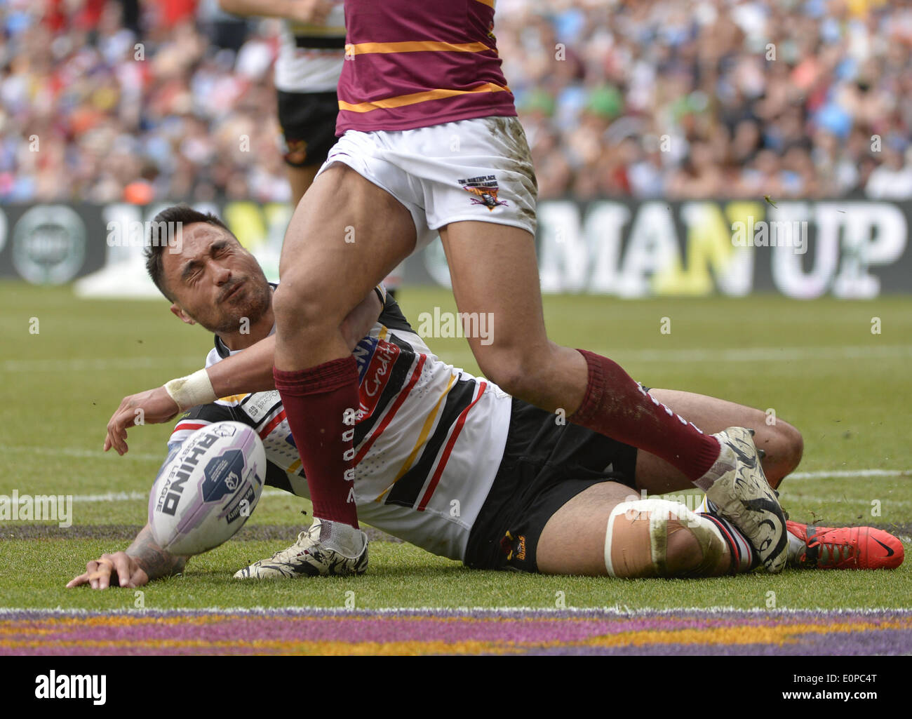 Manchester, Greater Manchester, UK. 18th May, 2014. Bradford Bulls wing ...