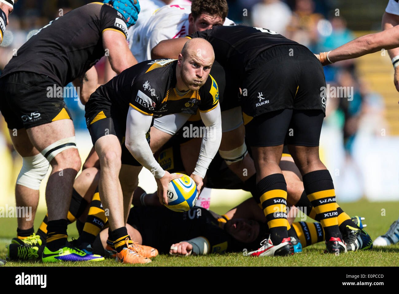 High Wycombe, UK. 18th May, 2014. Joe SIMPSON of London Wasps in action ...