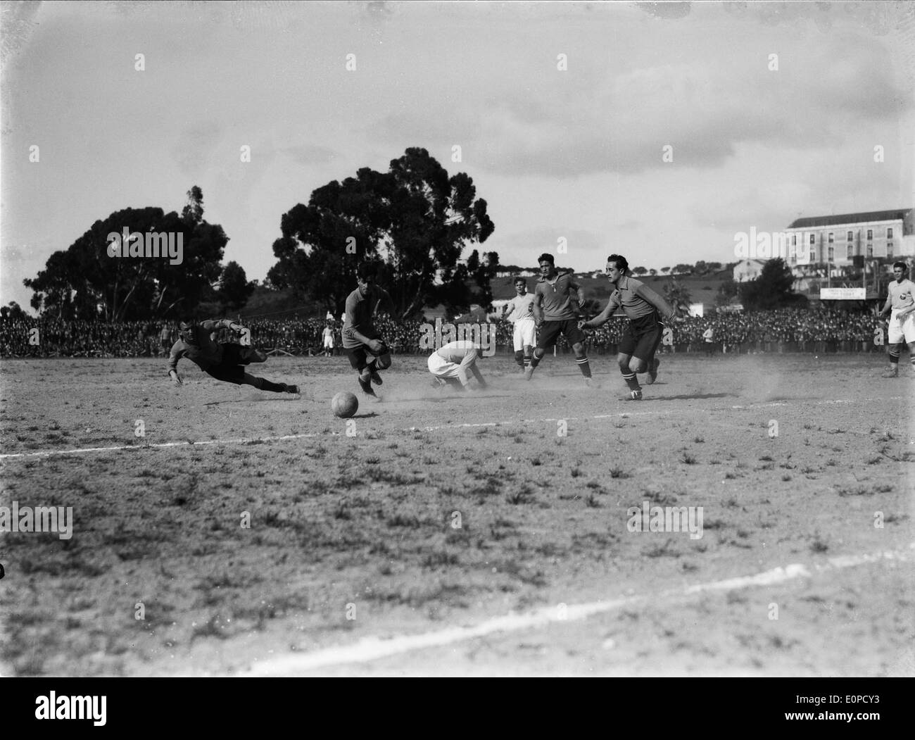 Local football field in Black and White Stock Photos & Images - Alamy