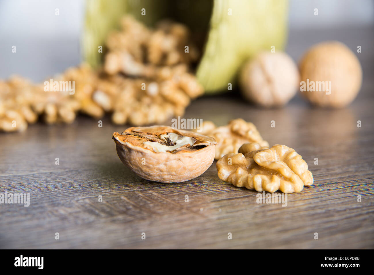Dried nutrient walnut kernels macro hi-res stock photography and images ...