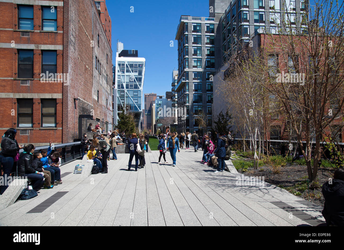 High Line detail, Chelsea, West Side Manhattan,New York City Stock ...