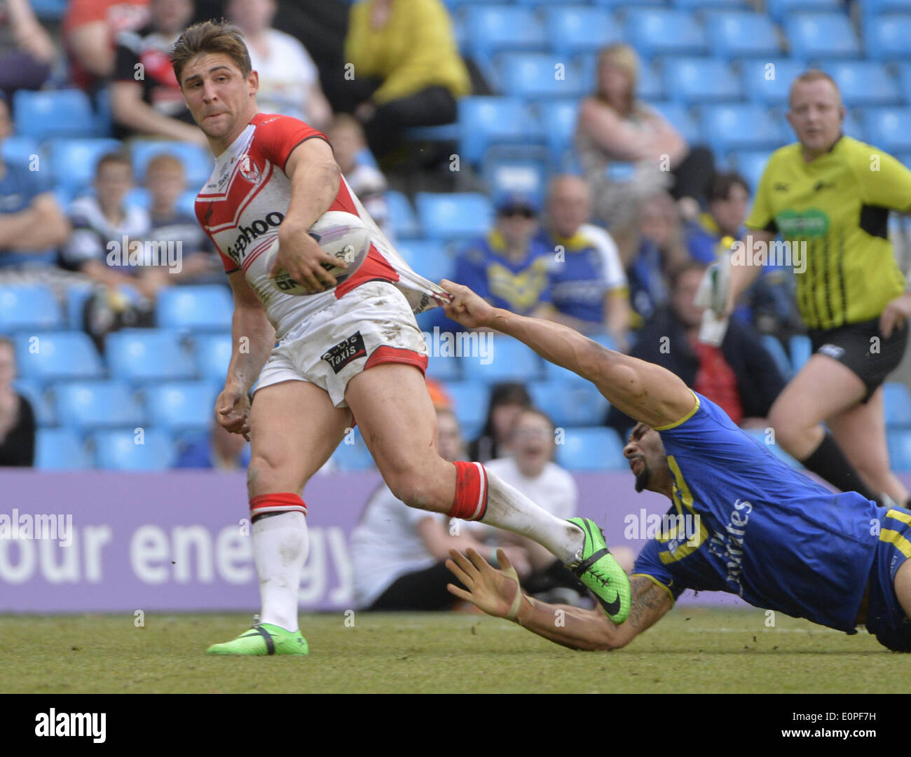 Manchester, Greater Manchester, UK. 18th May, 2014. St Helens wing ...