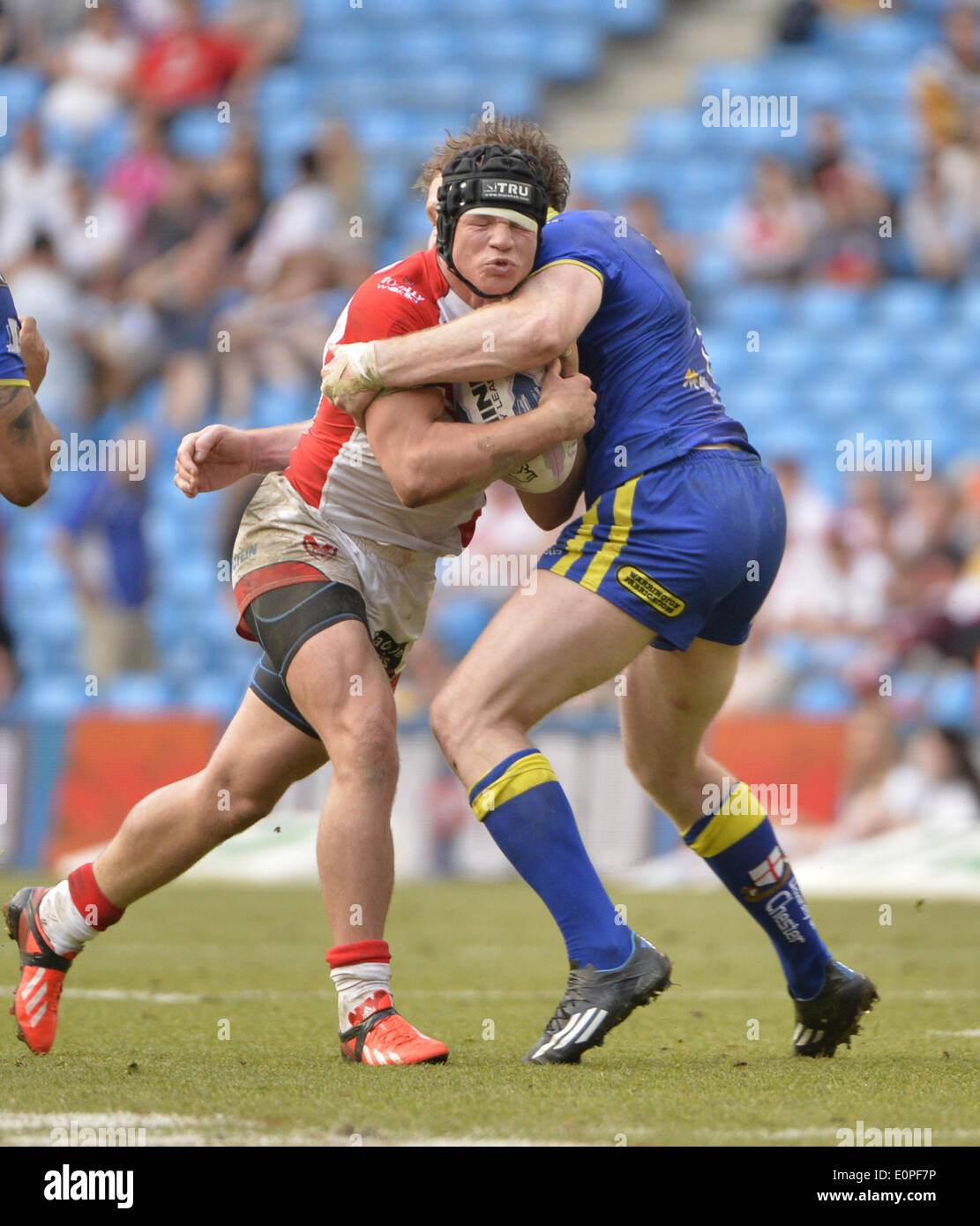 Manchester, Greater Manchester, UK. 18th May, 2014. St Helens full-back ...