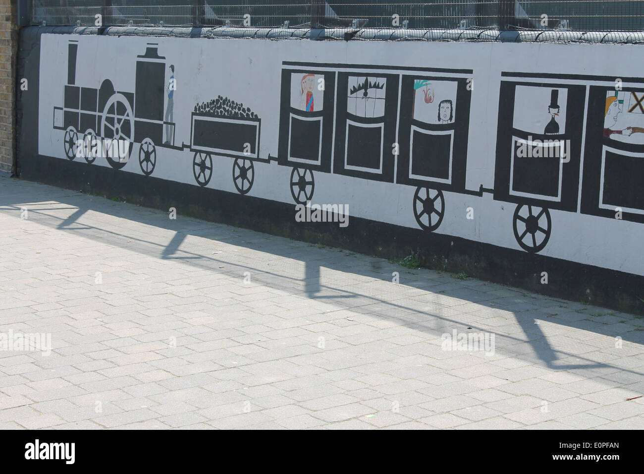 Train mural hi-res stock photography and images - Alamy