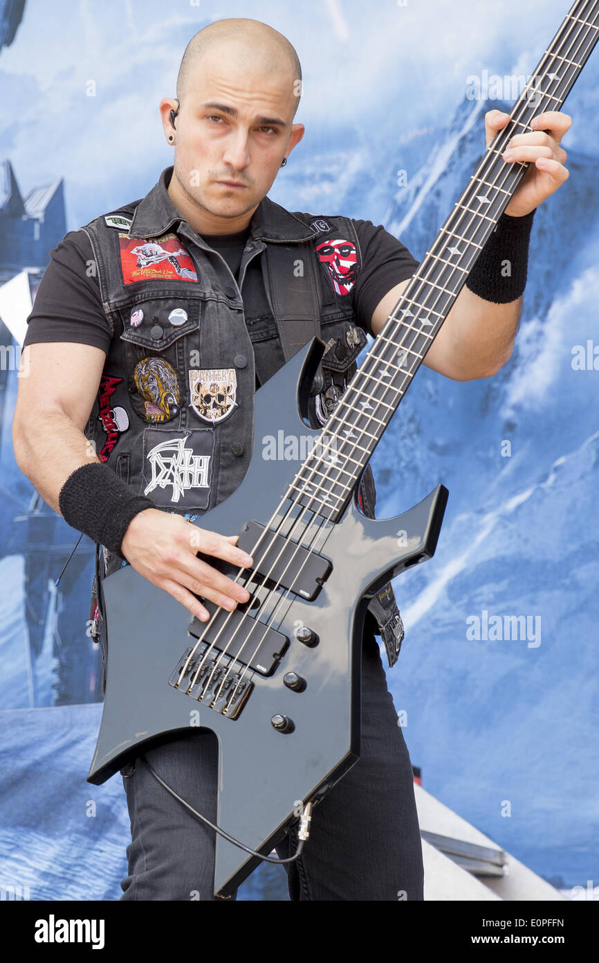 Columbus, Ohio, USA. 18th May, 2014. Bassist PAOLO GREGOLETTO of ...