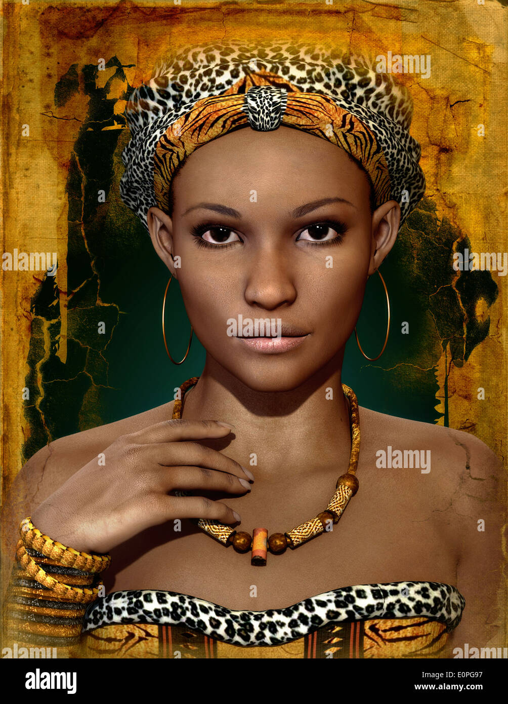 3d computer graphics of a young African woman Stock Photo - Alamy